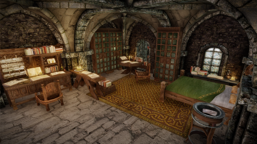 【家MOD紹介】Bookworm ｜ 湯けむりスカイリム